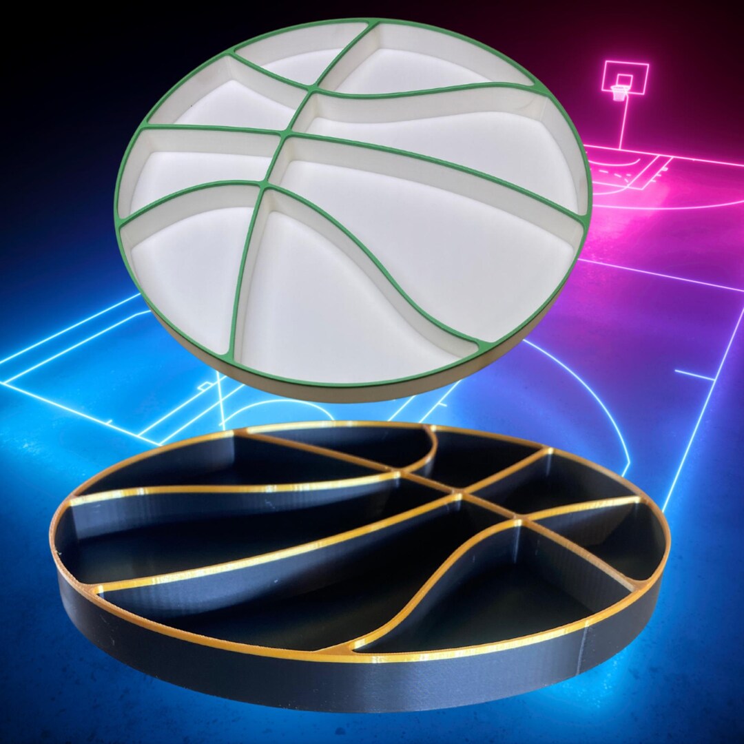 Custom Fillable Basketball Snack Tray – 3D Printed Party Platter for ...