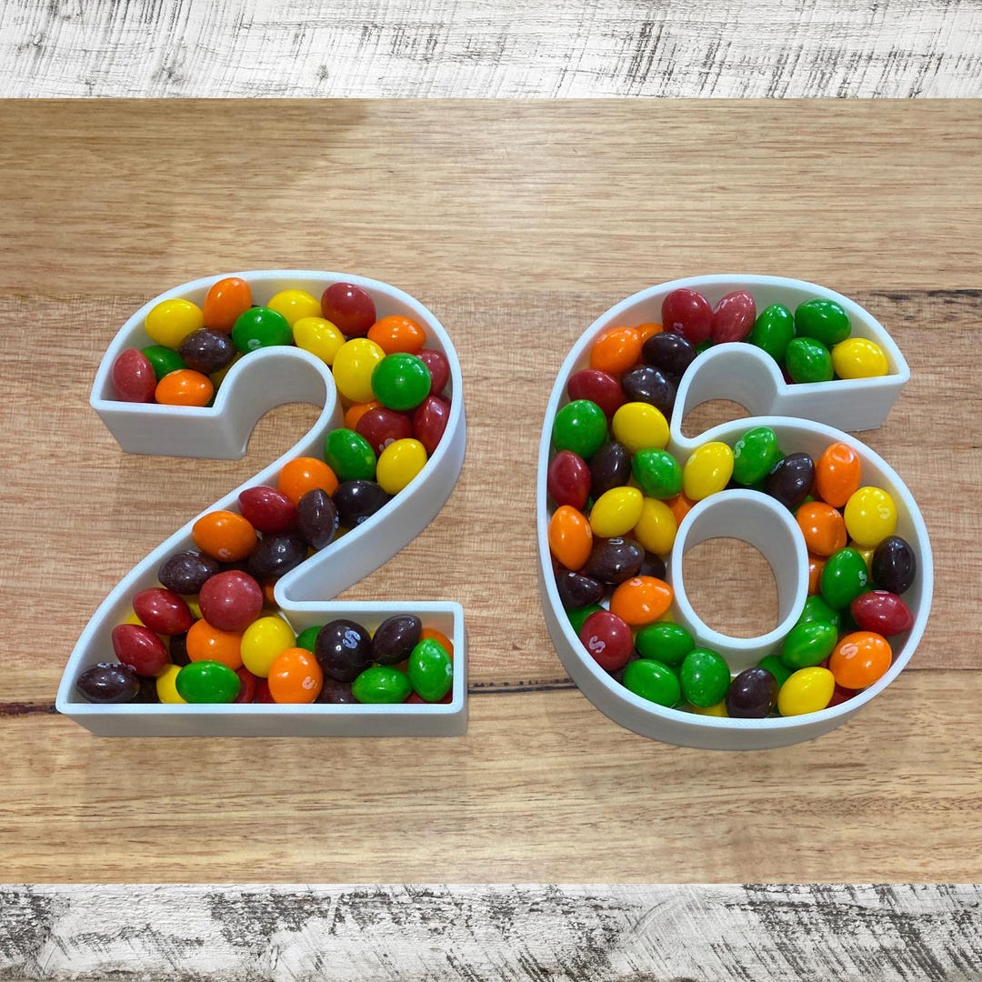 3D Printed Fillable Letter: Charcuterie Candy Dish (4 Inch) - Etsy