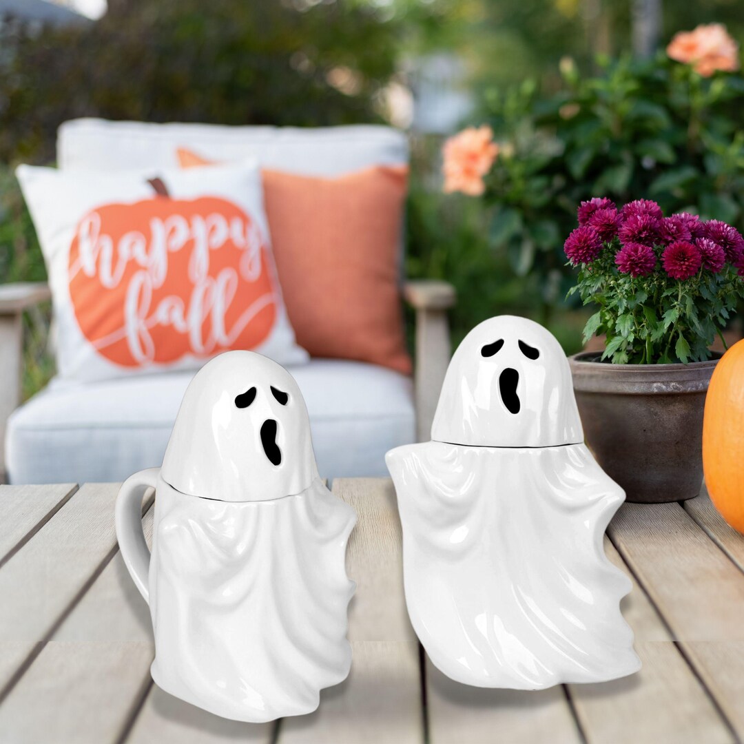 15 Oz/450 Ml Cute Personalized Ceramic Ghost Mug, Boo-tastic Ghost Mug ...