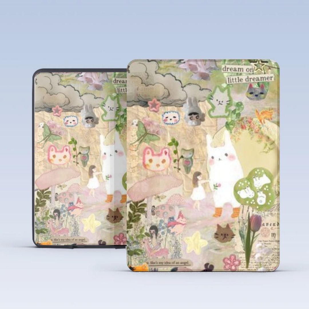 Cute Cartoon Aesthetic Kindle Collage Case for Kindle Paperwhite 6 ...