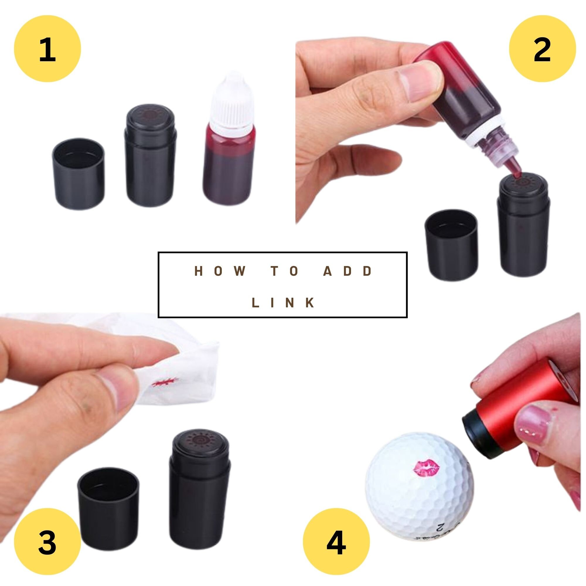 Personalized Your Own Golf Ball Stamp, Golf Ball Marker, Custom Golf ...