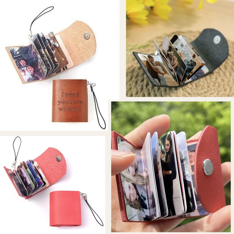 Personalized Mini Photo Album Keychain, up to 20 Custom Photo Keychain ...