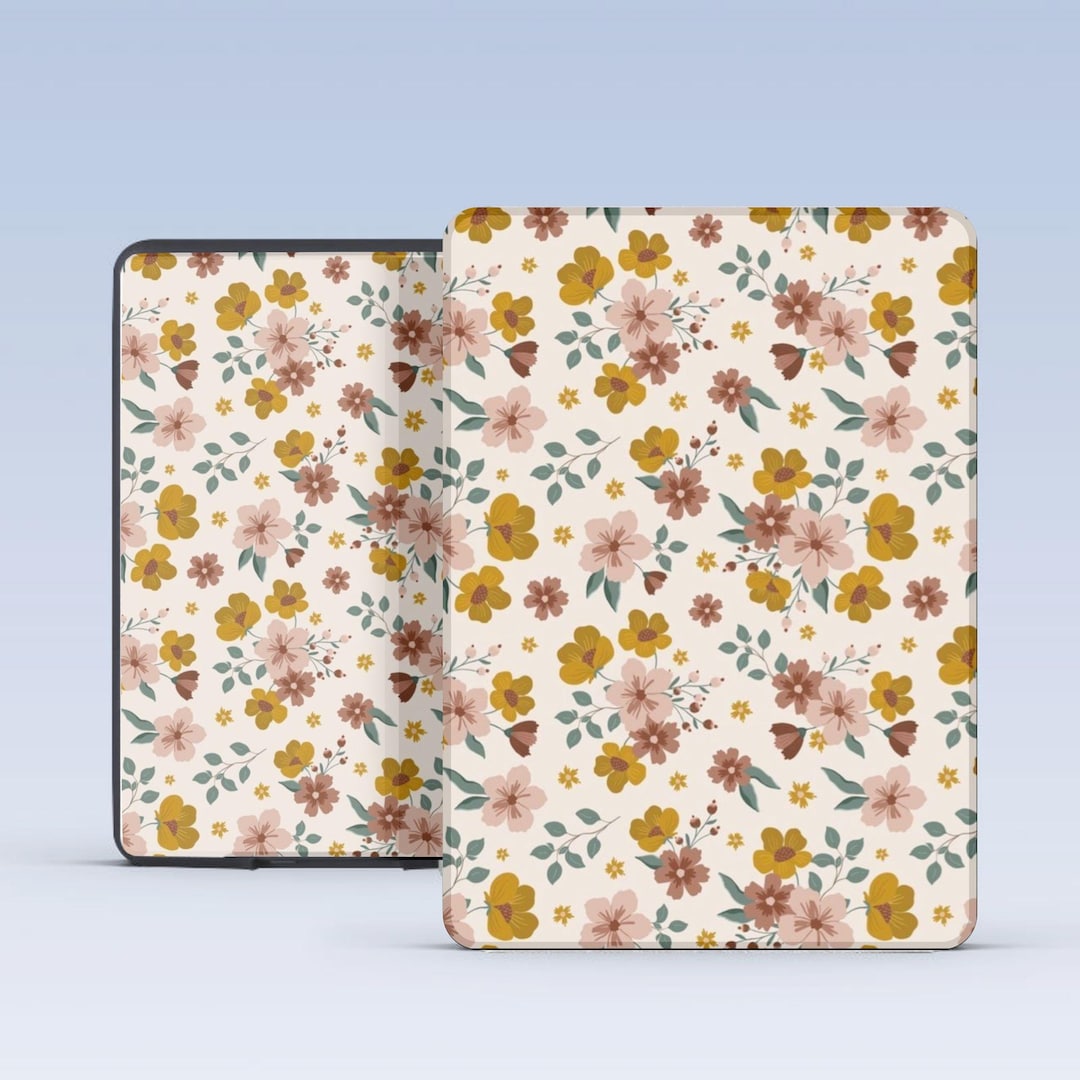 Cute Flower Patterns Aesthetic Kindle Collage Case for Kindle ...