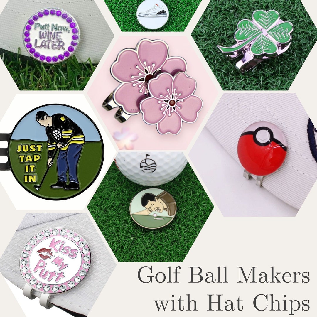 Cute Golf Ball Marker With Magnetic Hat Clip, Cartoon Golf Ball Marker ...