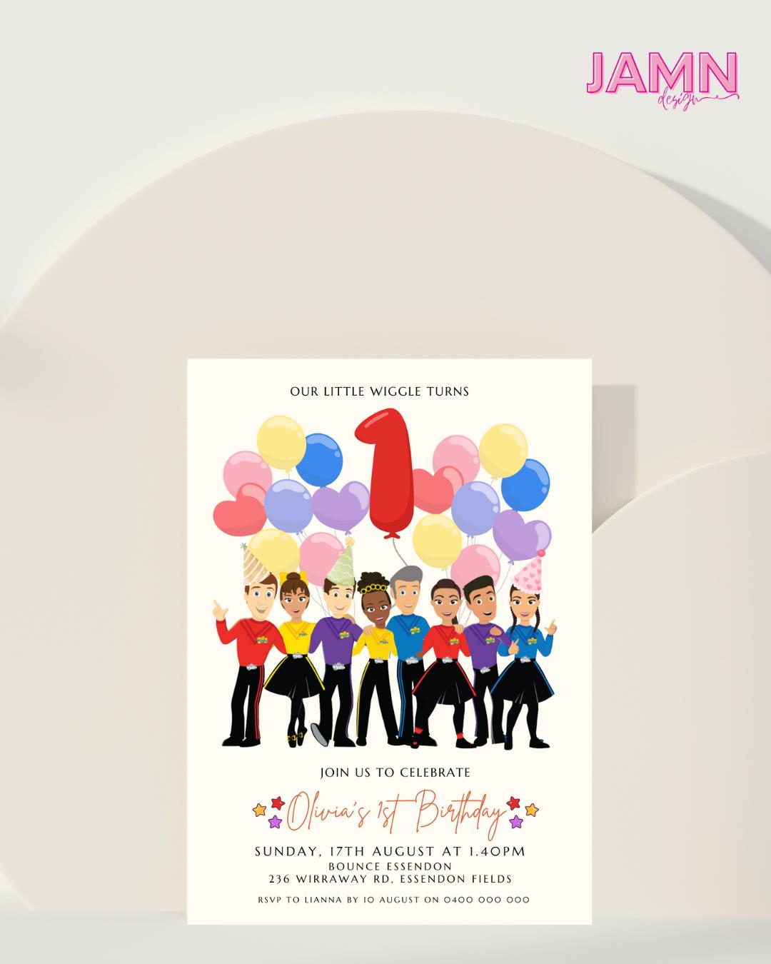 Wiggles Birthday Invitation | Our Little Wiggle Turns... | Wiggles ...