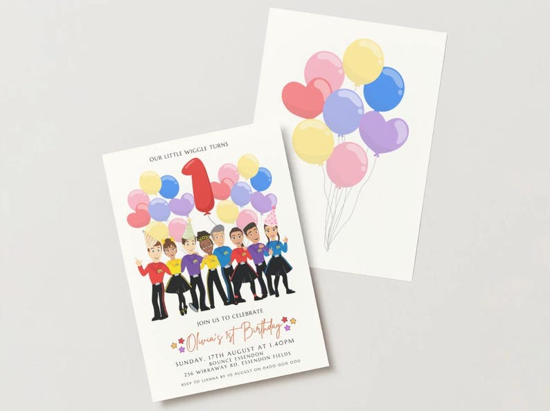 Wiggles Birthday Invitation | Our Little Wiggle Turns... | Wiggles ...