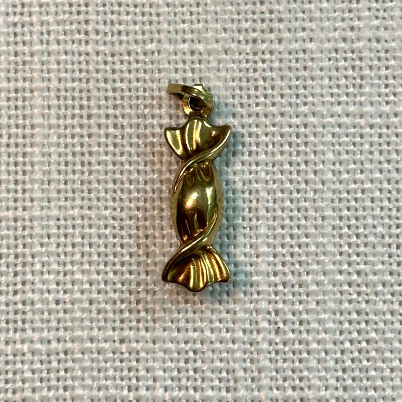 Chewy Sweet in Wrapper Gold Charm - Etsy UK