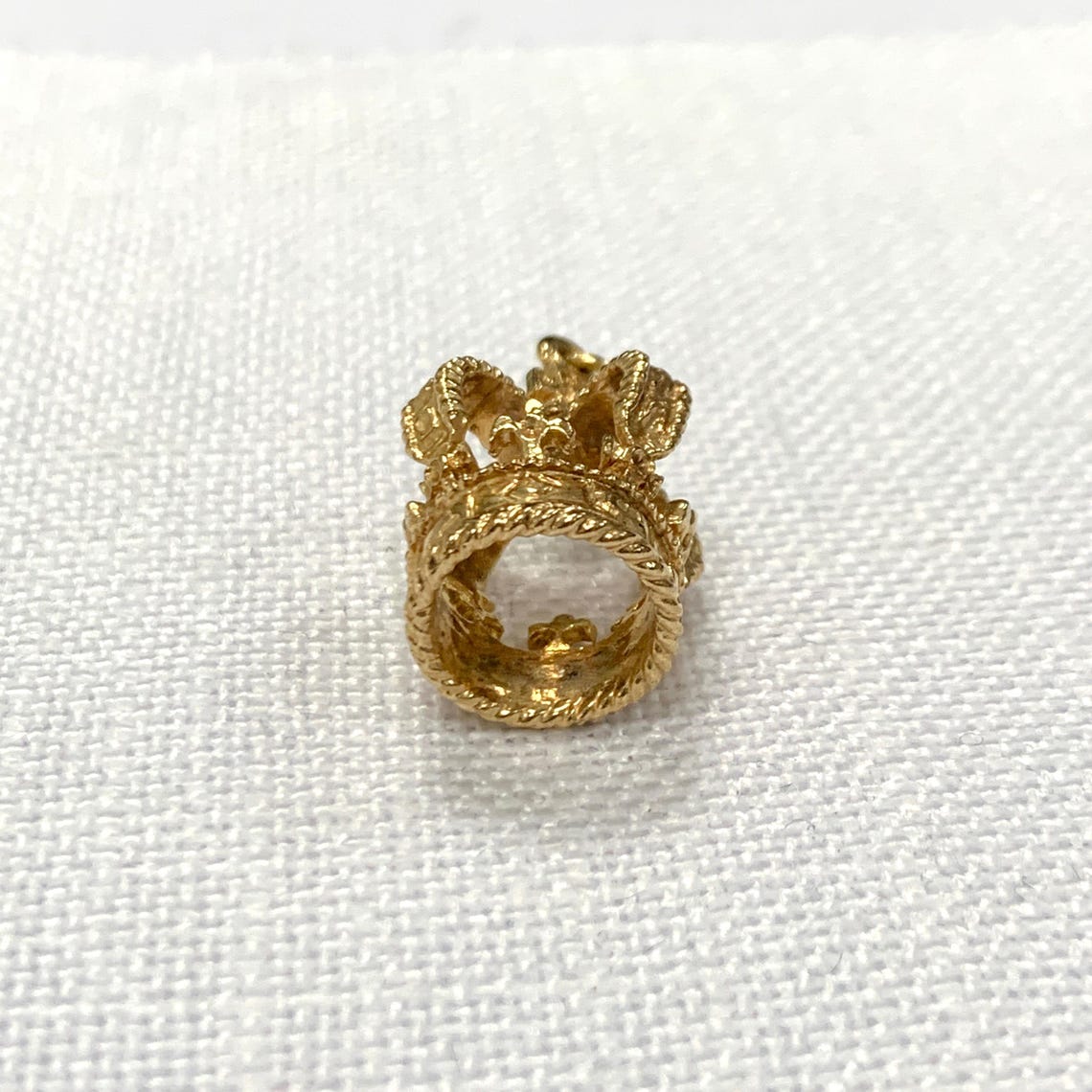 Royal Crown Gold Charm Pendant - Etsy UK