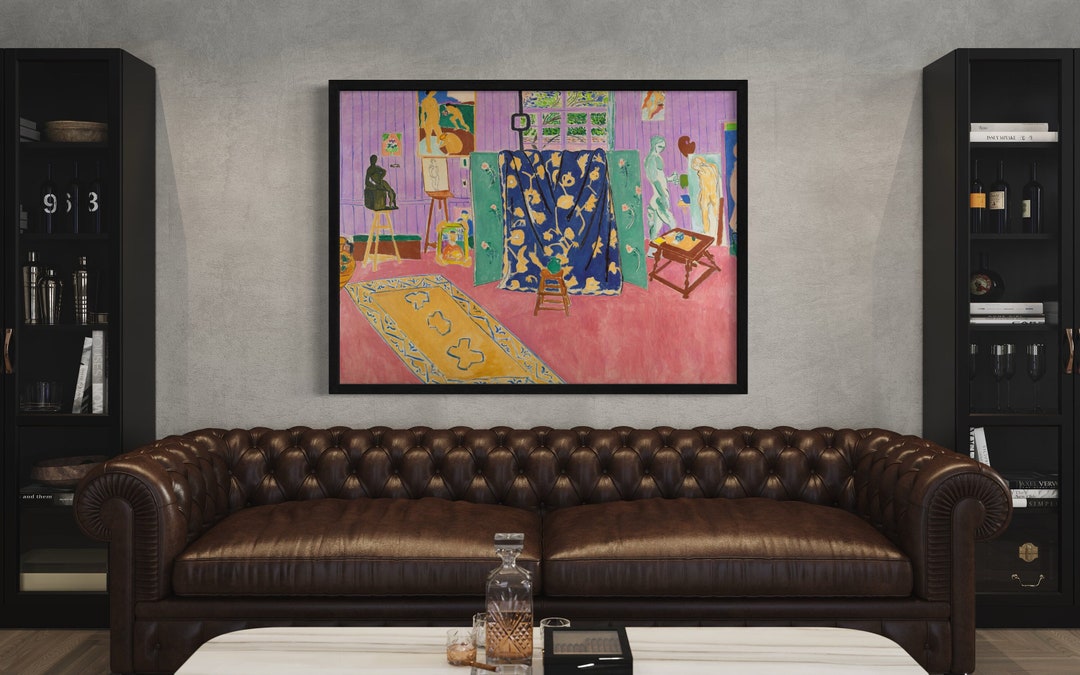 Henri Matisse Pink Studio 1911 Canvas Wall Art Poster, Henri Matisse ...