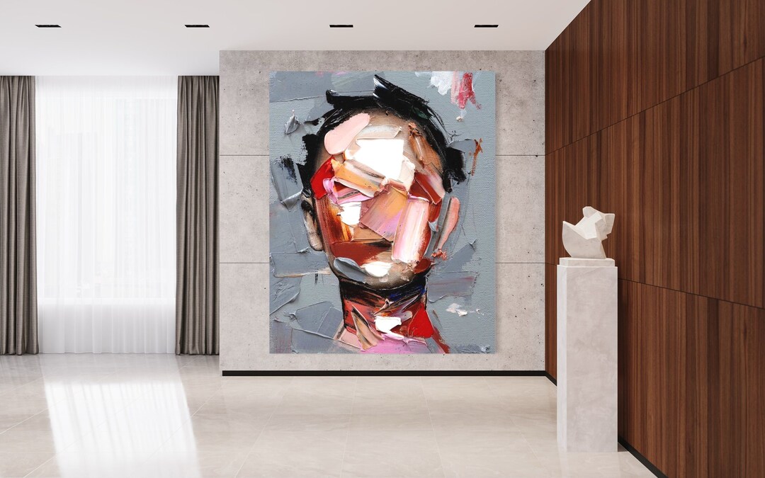 Woman Portrait Canvas Wall Art, Abstract Face Canvas Art,face Canvas ...
