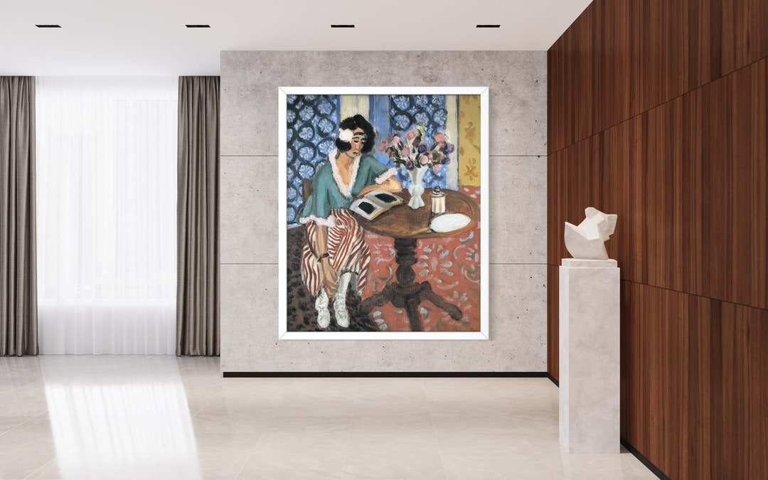 Henri Matisse Woman Reading 1894 Canvas Wall Art Poster Henri - Etsy