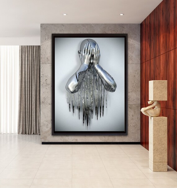 3d Metallic Canvas Modern Art Abstract Art 3d Poster 3d - Etsy