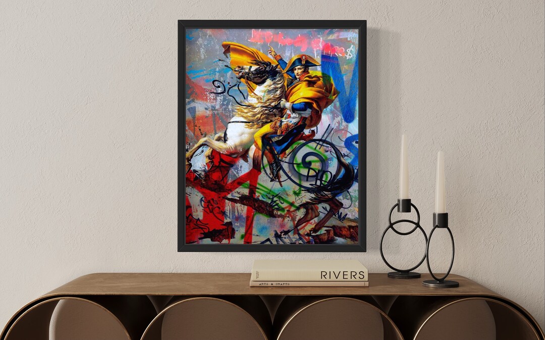 Banksy Napoleon Bonaparte Canvas Wall Art, Street Graffiti Canvas Art ...