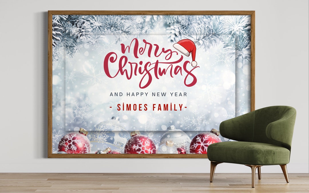 Christmas Decor Sign Personalized Custom Family Welcome Home Holiday ...