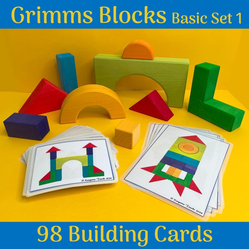 GRIMMS BLOCKS Building Cards for Kindergarten - Etsy