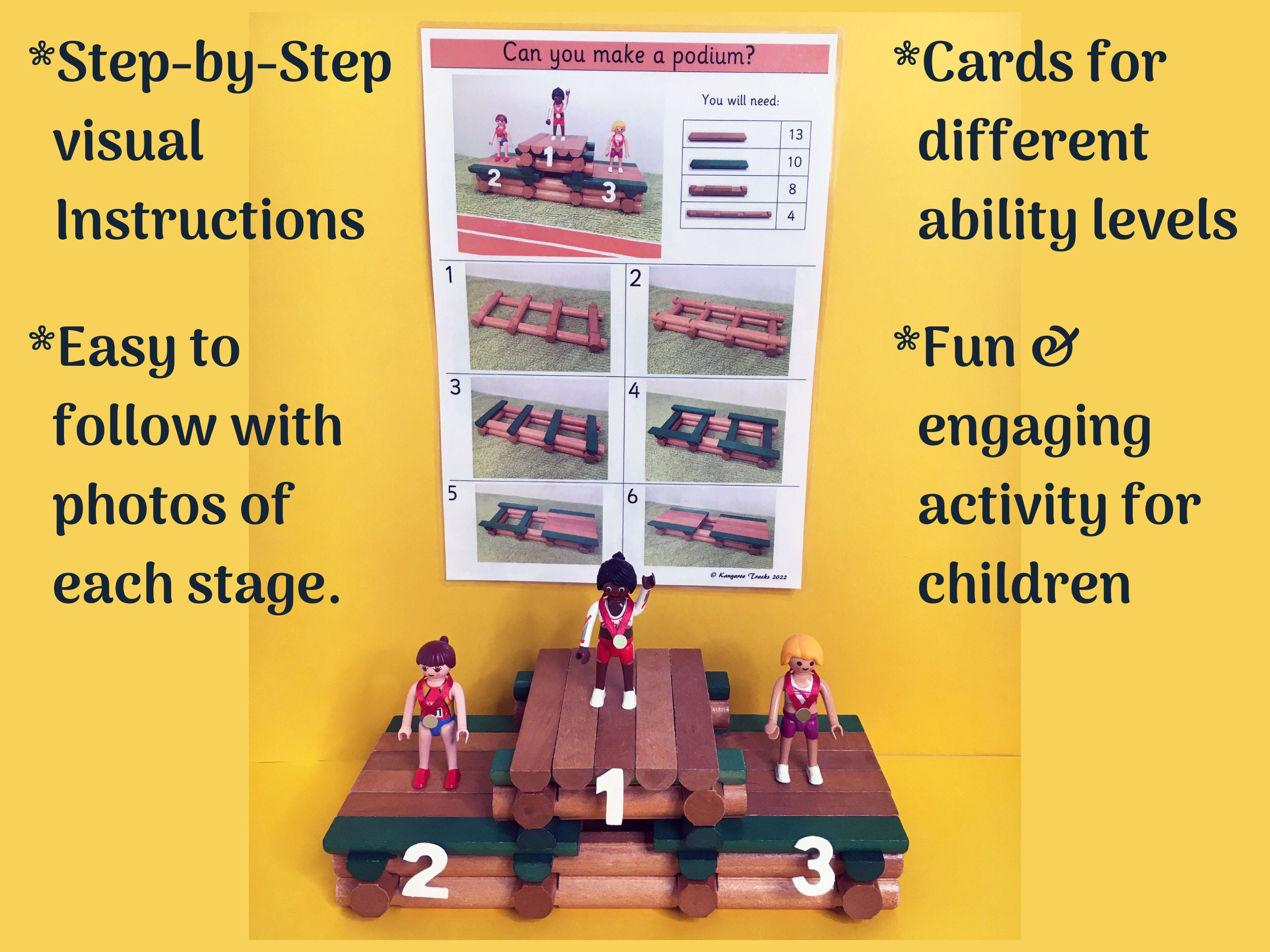 Lincoln Logs Challenge Cards: STEM Building Activity (PDF) - Etsy