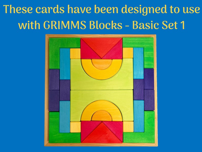 GRIMMS BLOCKS Building Cards for Kindergarten - Etsy