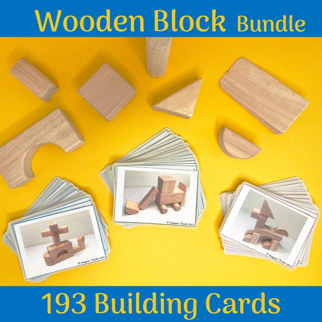 Wooden Block Building Challenge Cards for Kindergarten BUNDLE - Etsy