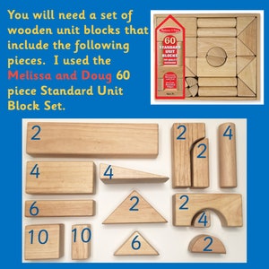 Wooden Block Building Challenge Cards for Kindergarten Children (SET 1 ...