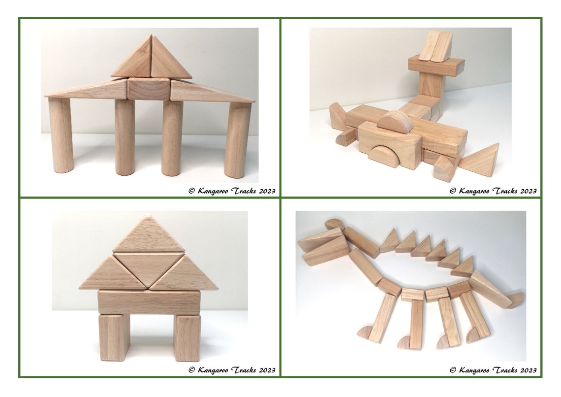 Wooden Block Building Challenge Cards for Kindergarten SET 2 ...