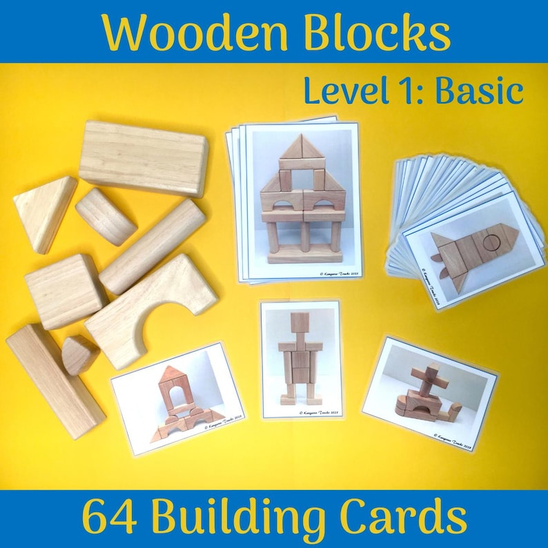 Wooden Block Building Challenge Cards for Kindergarten Children (SET 1 ... Wooden Block Building Challenge Cards for Kindergarten Children (SET 1 ...