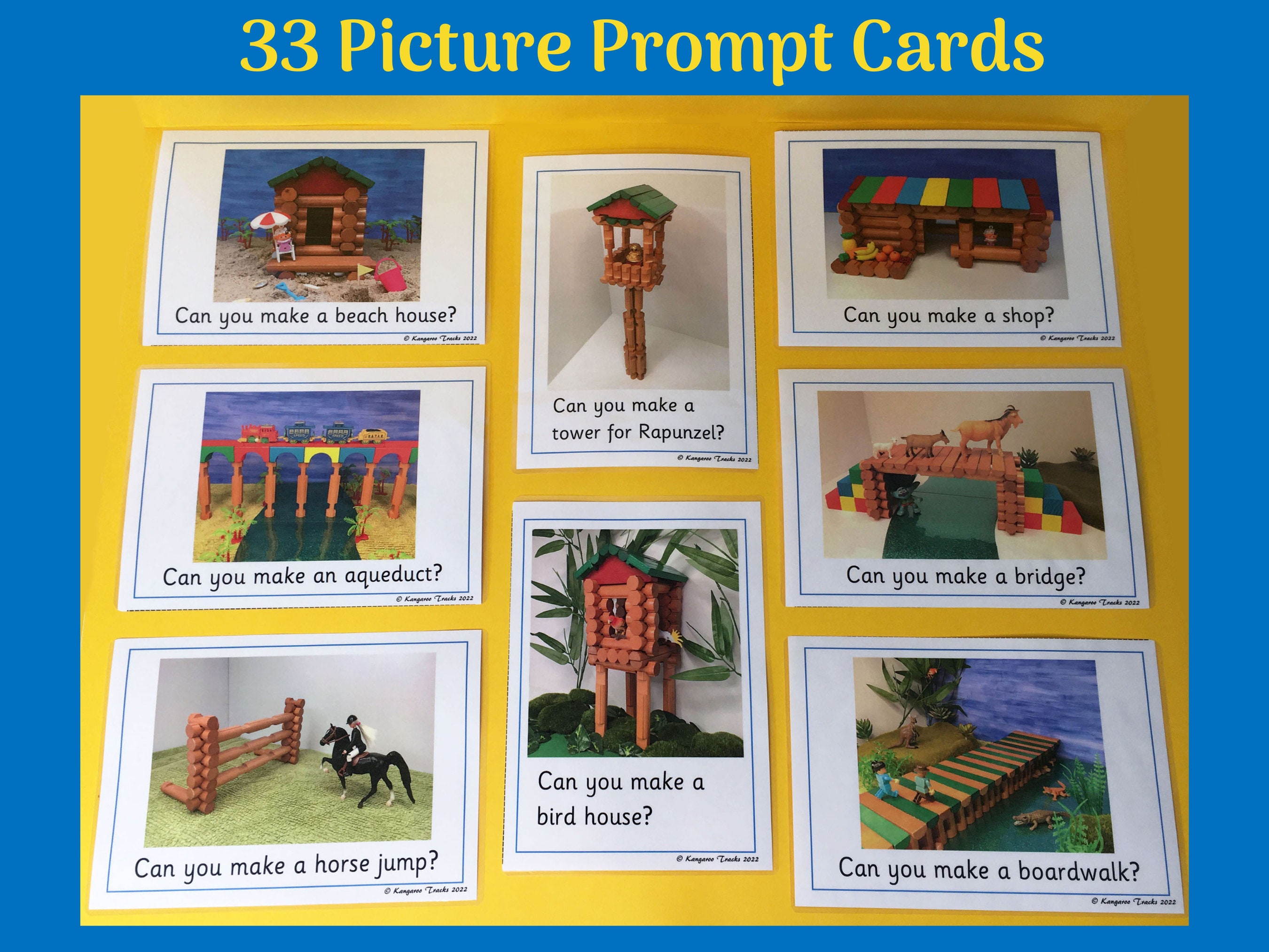 Lincoln Logs Challenge Cards: STEM Building Activity (PDF) - Etsy
