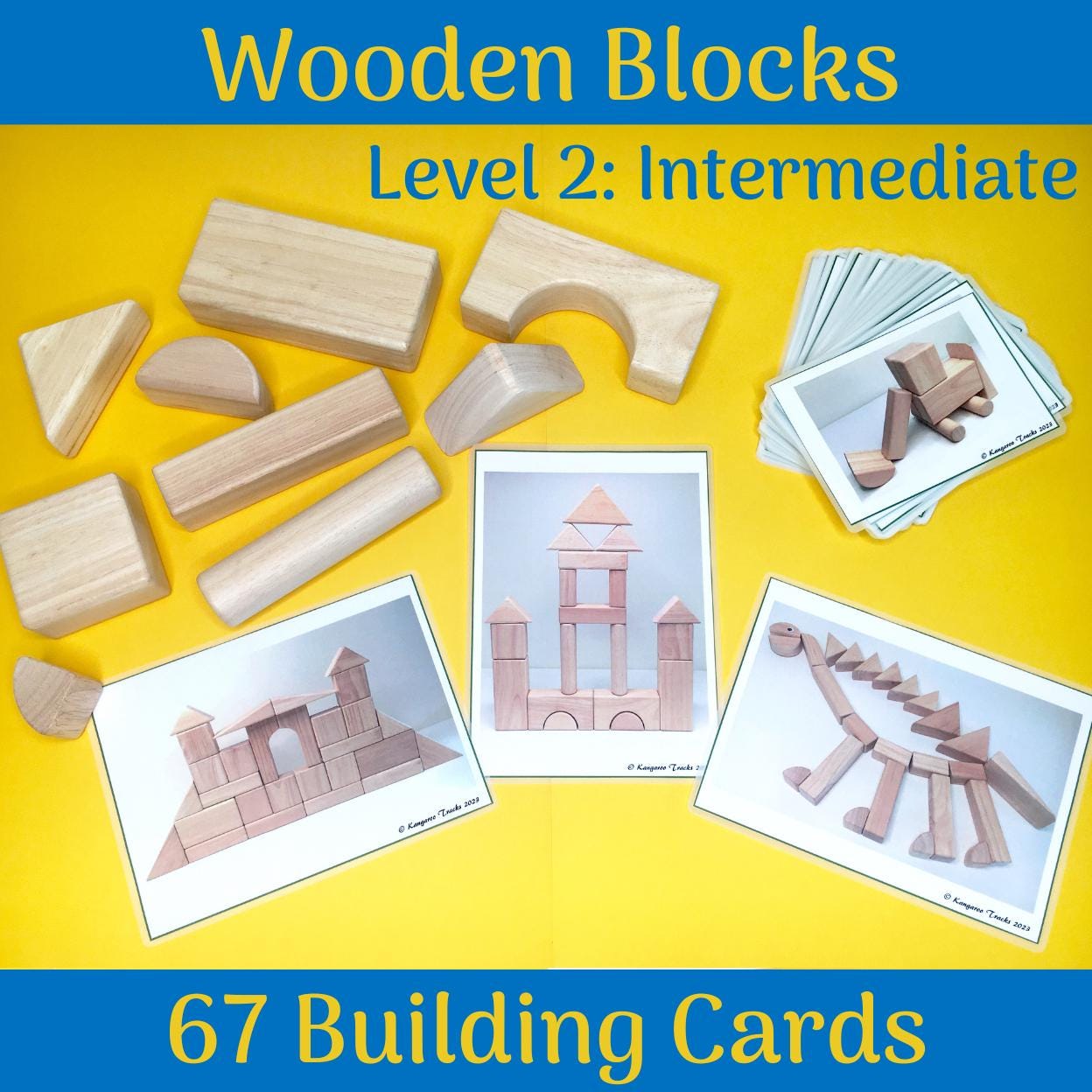 Wooden Block Building Challenge Cards for Kindergarten SET 2 ...