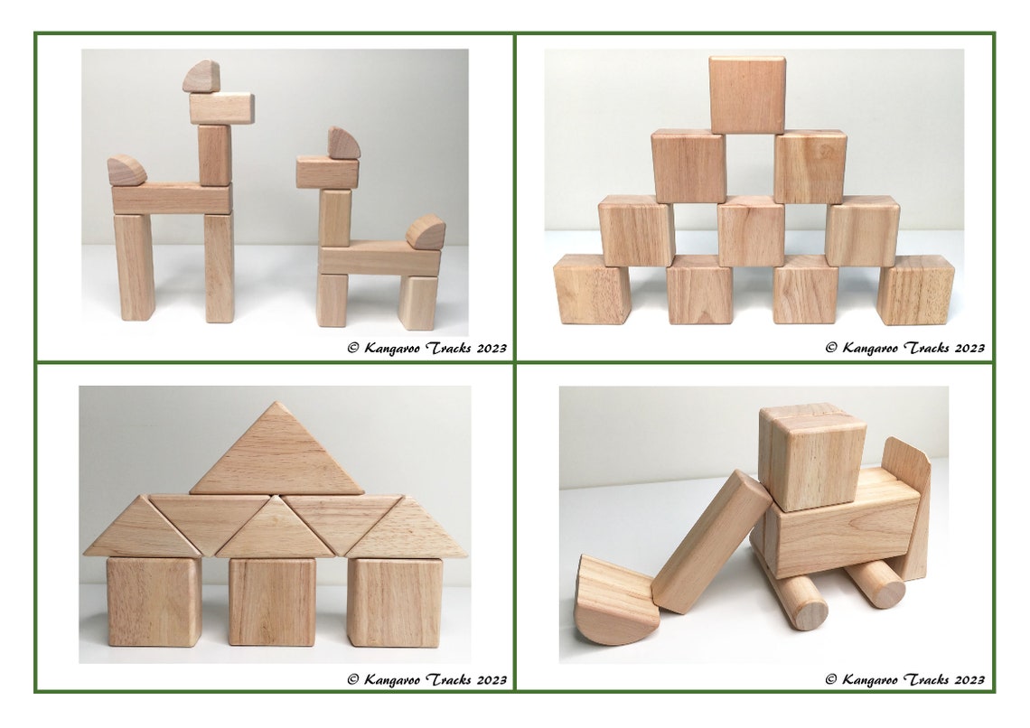 Wooden Block Building Challenge Cards for Kindergarten SET 2 ...