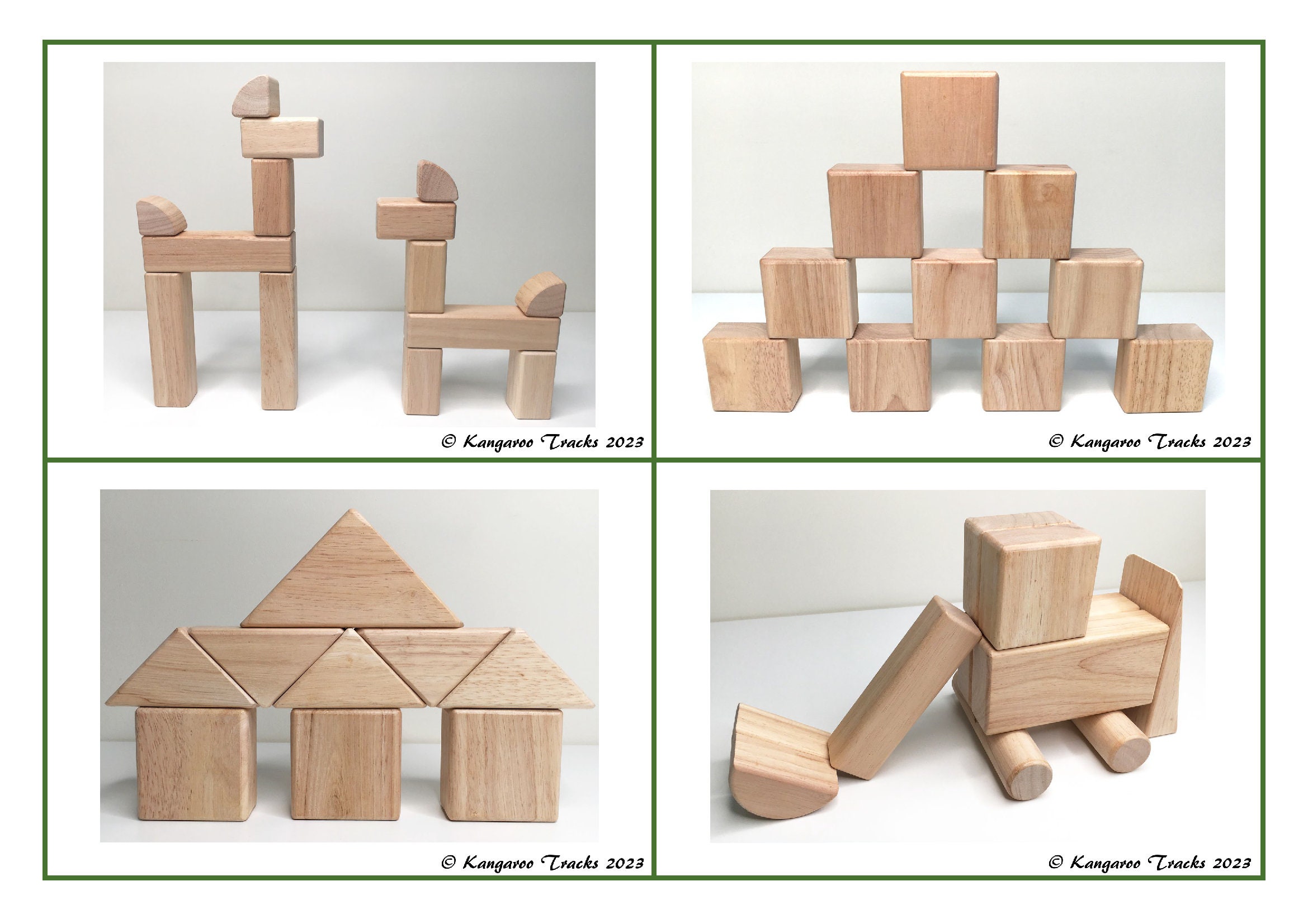 Wooden Block Building Challenge Cards for Kindergarten SET 2 ...