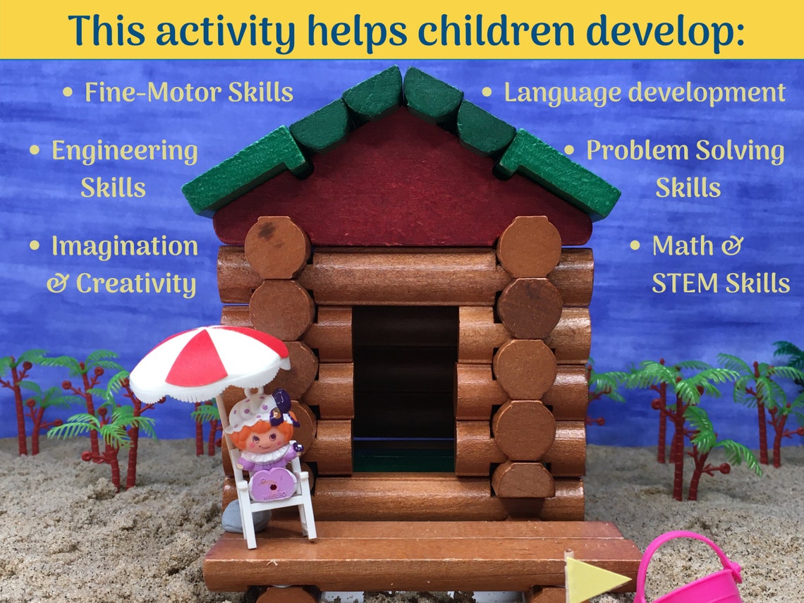 Lincoln Logs Challenge Cards: STEM Building Activity (PDF) - Etsy
