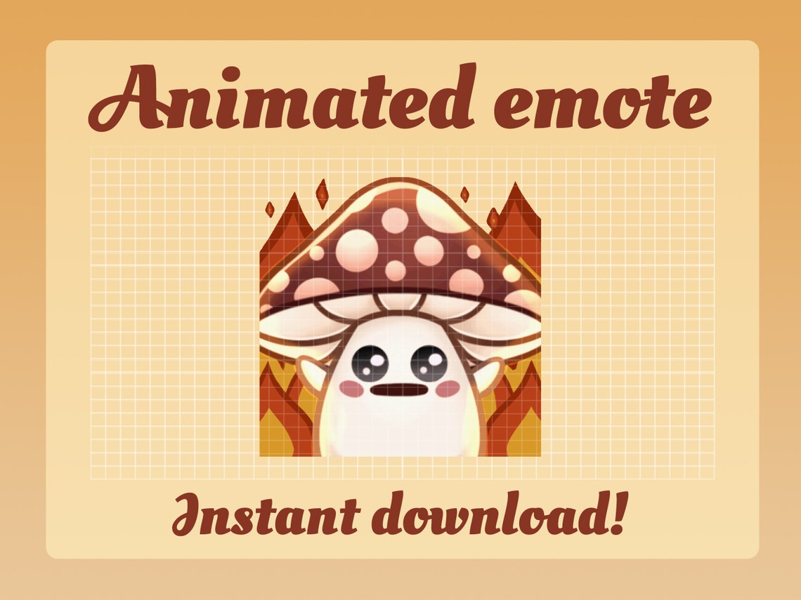 Mushroom Animated Emote for Twitch Discord Chaos Elmo Burn - Etsy