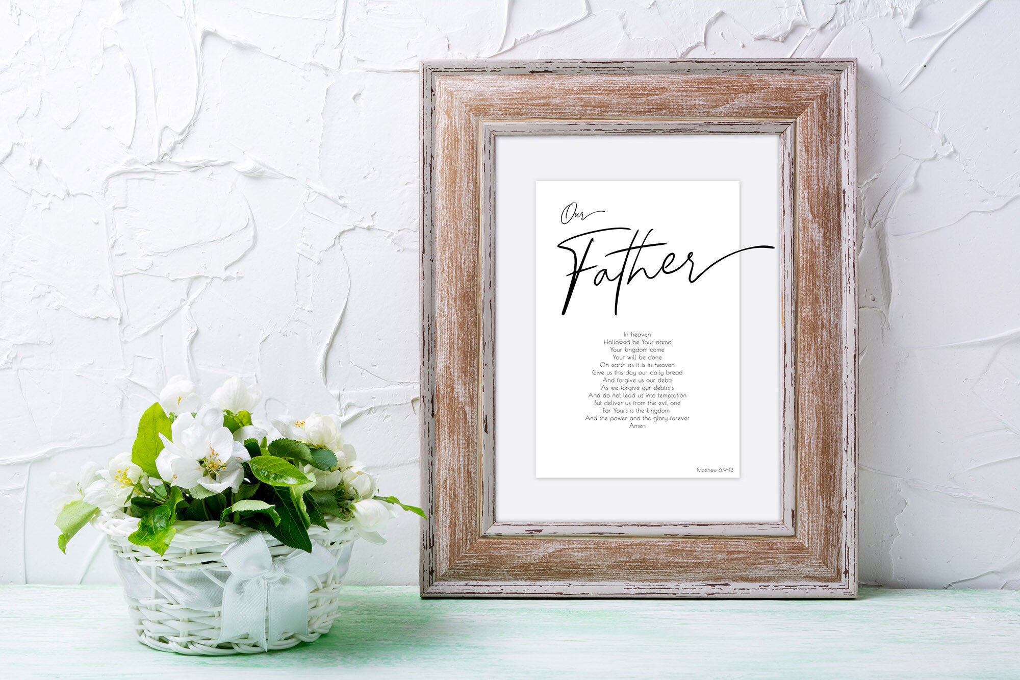 Matthew 6:9-13 Lord's Prayer Our Father Bible Verse - Etsy