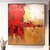 Large Original Red & Gold Texture Abstract Painting, Gold and Red Wall ...
