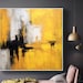Extra Large Yellow Abstract Canvas Painting for Hallway - Etsy