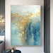 Extra Large Blue Canvas Art, Oversized Abstract Artwork, Handmade Blue ...