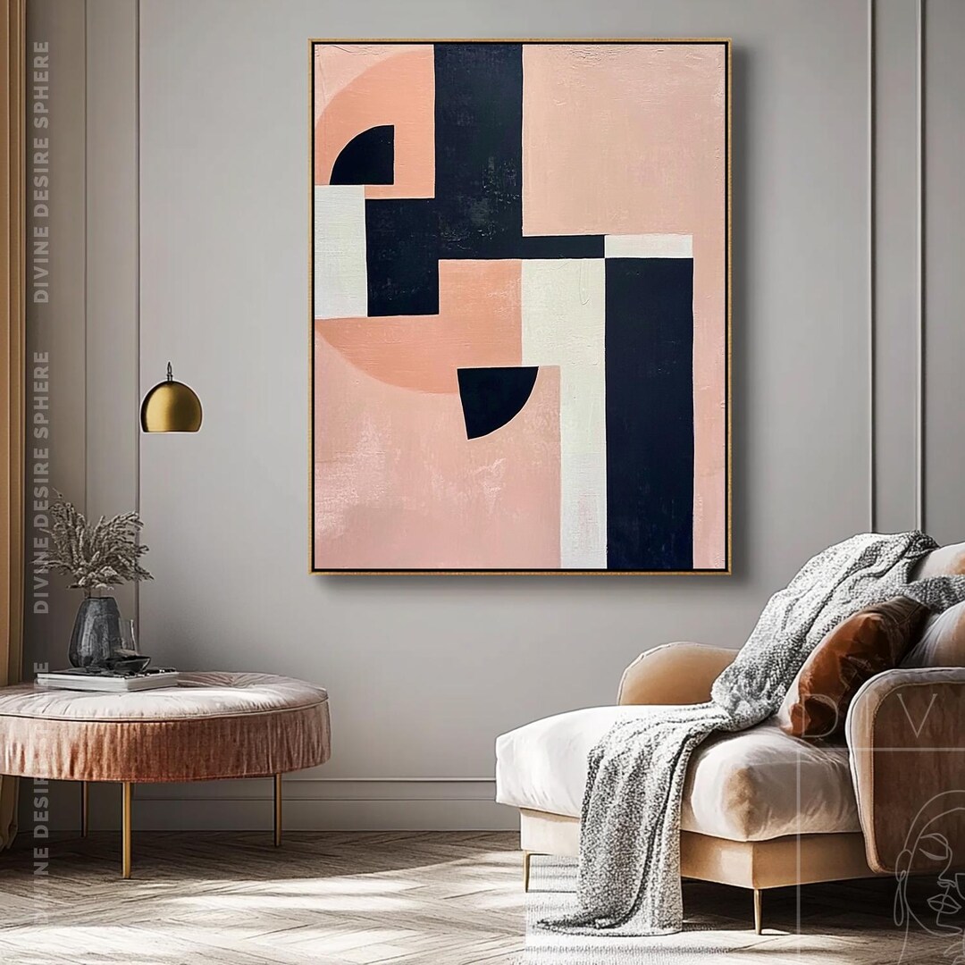 Large Pinkish Brown Tones on Luxury Canvas, Large Simple Textured ...