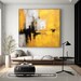 Extra Large Yellow Abstract Canvas Painting for Hallway - Etsy