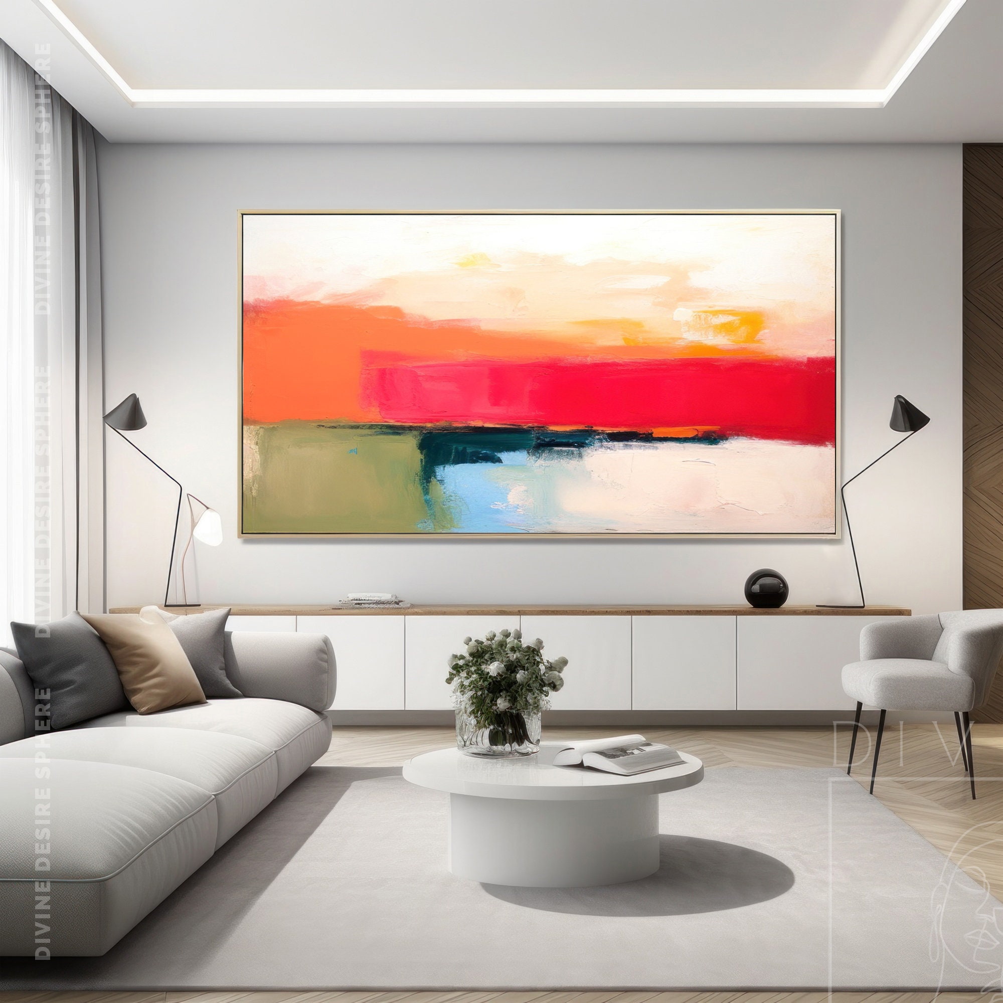 Unique Square Colorful Wall Art Modern Original Abstract Art - Etsy