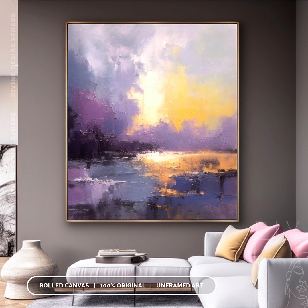 Extra Large Original Sky Landscape Artwork for Room Handmade - Etsy