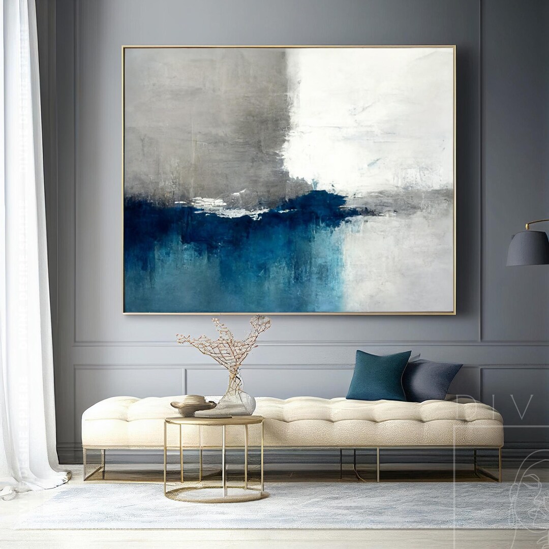 Modern Fancy Light Blue Shades for Living Room, Contemporary Minimal ...