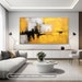 Extra Large Yellow Abstract Canvas Painting for Hallway - Etsy