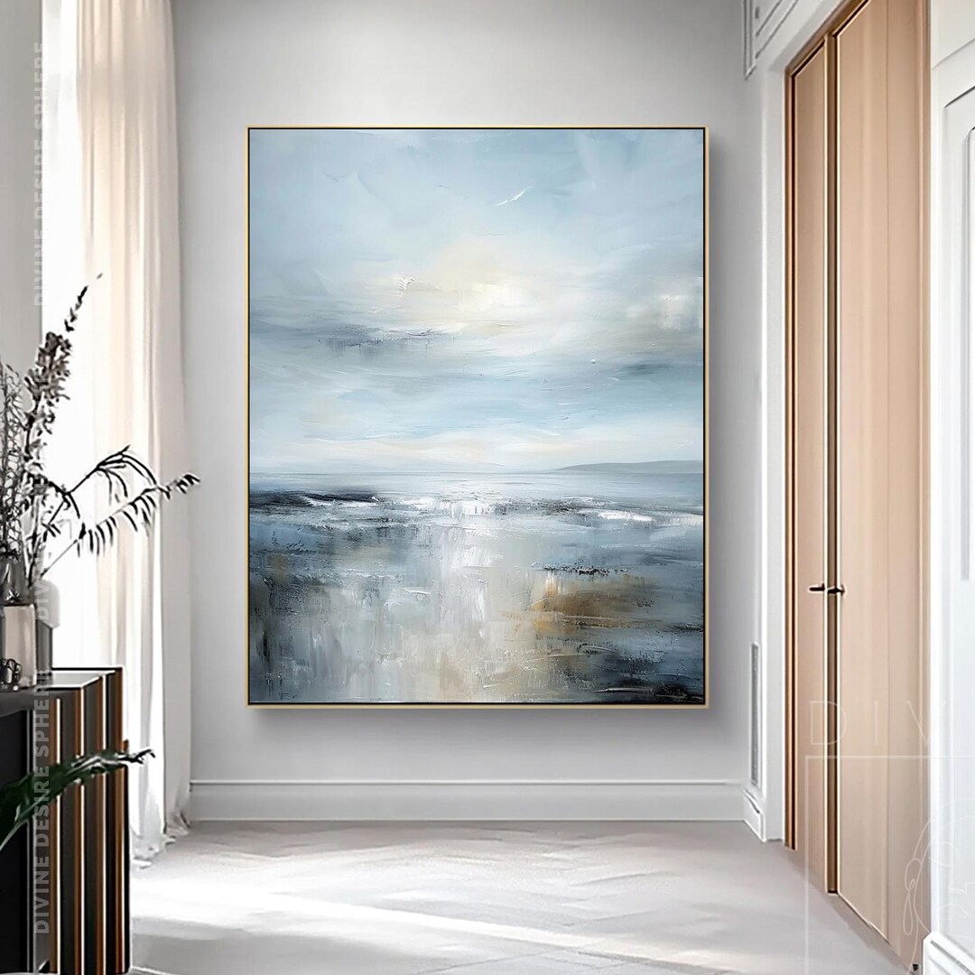 Extra Large Blue Ocean Canvas Wall Artwork on Canvas, Modern Oversized ...