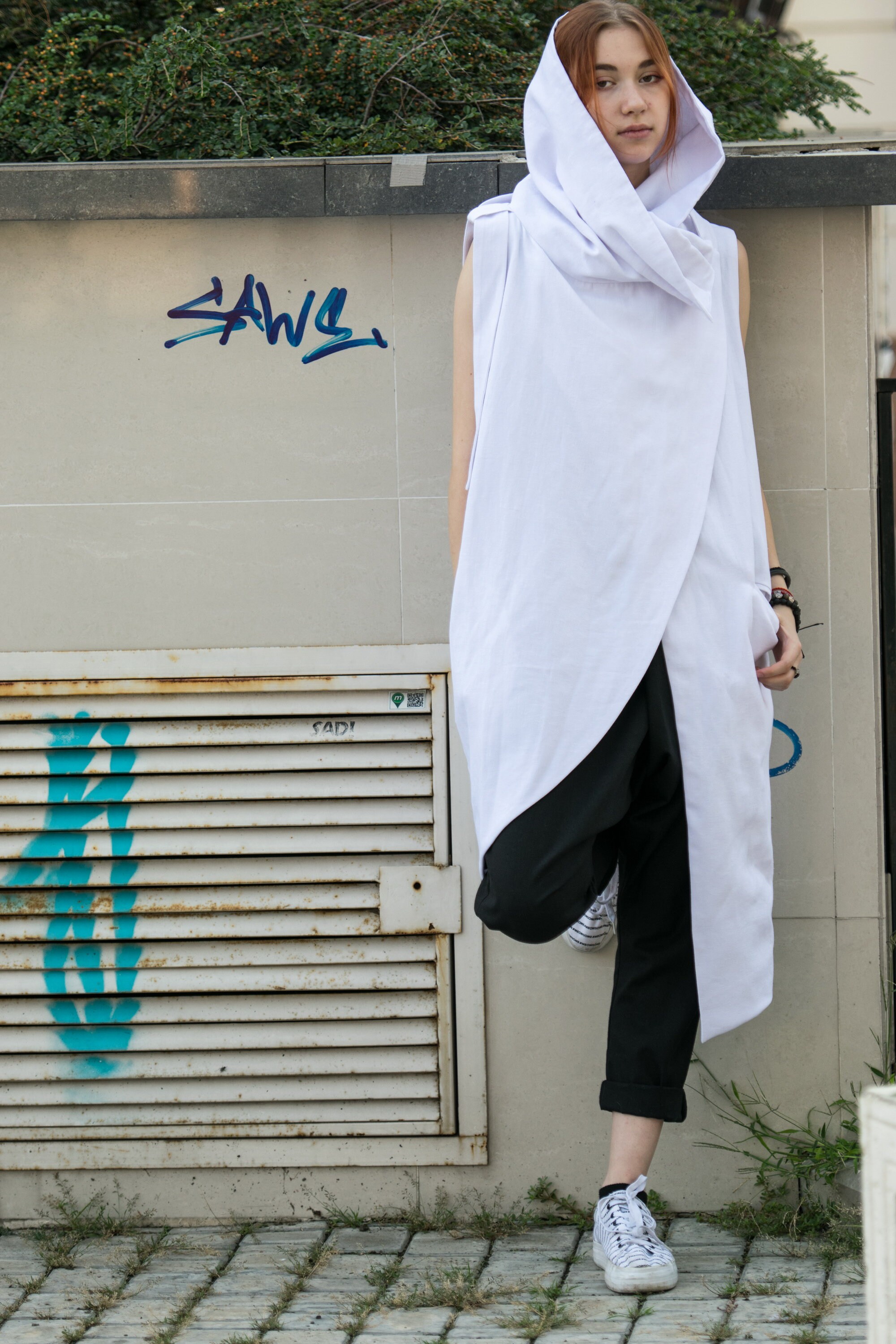 White Long Vest Coat Women dino Asymmetrical - Etsy