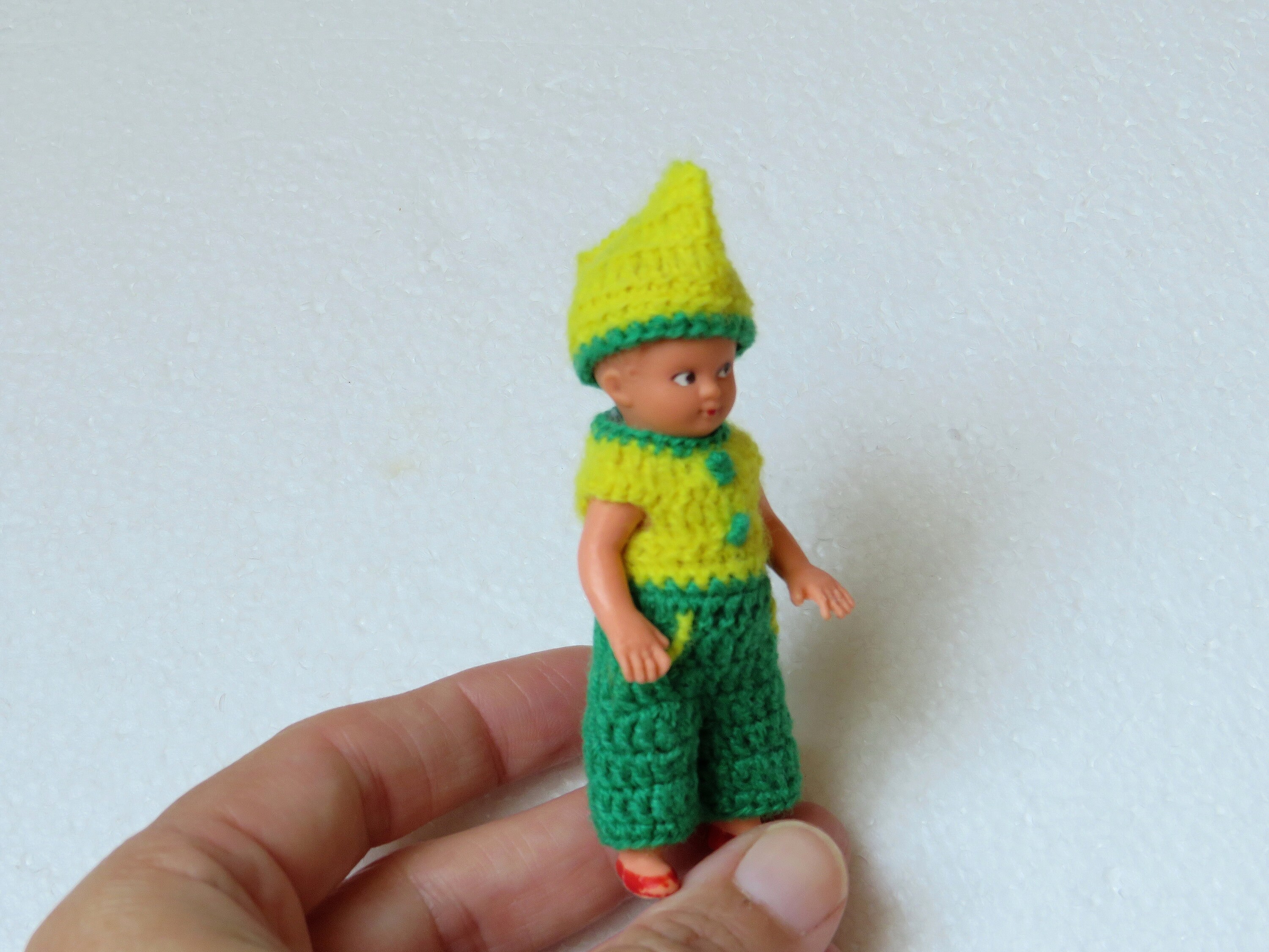 Vintage 3 Inch Rubber Doll Miniature Dollhouse Baby Boy Doll Son Litle ...