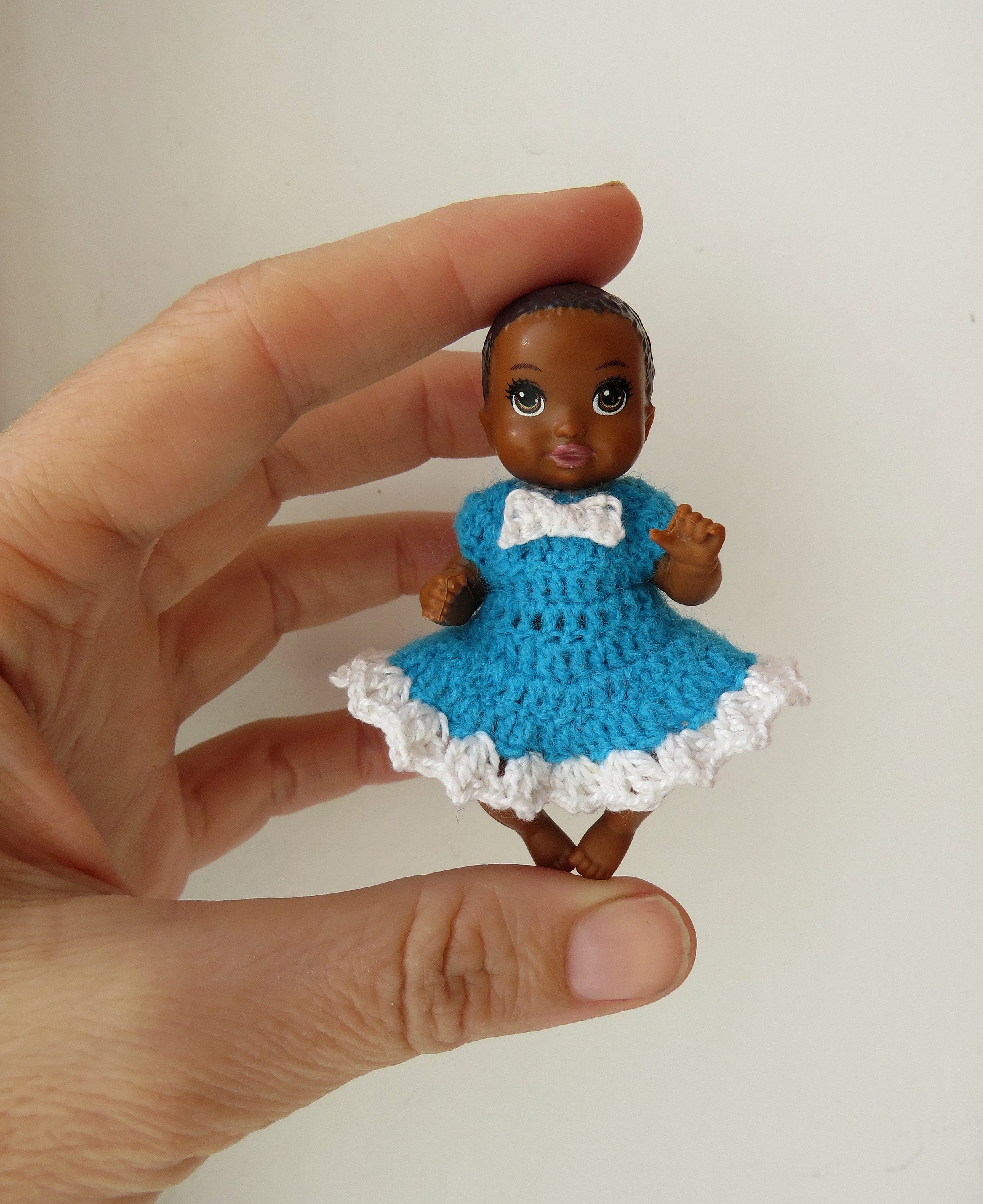 Dress for 3 Baby Mini Doll Outfit Mini Baby Doll Clothes Dress and Hat ...