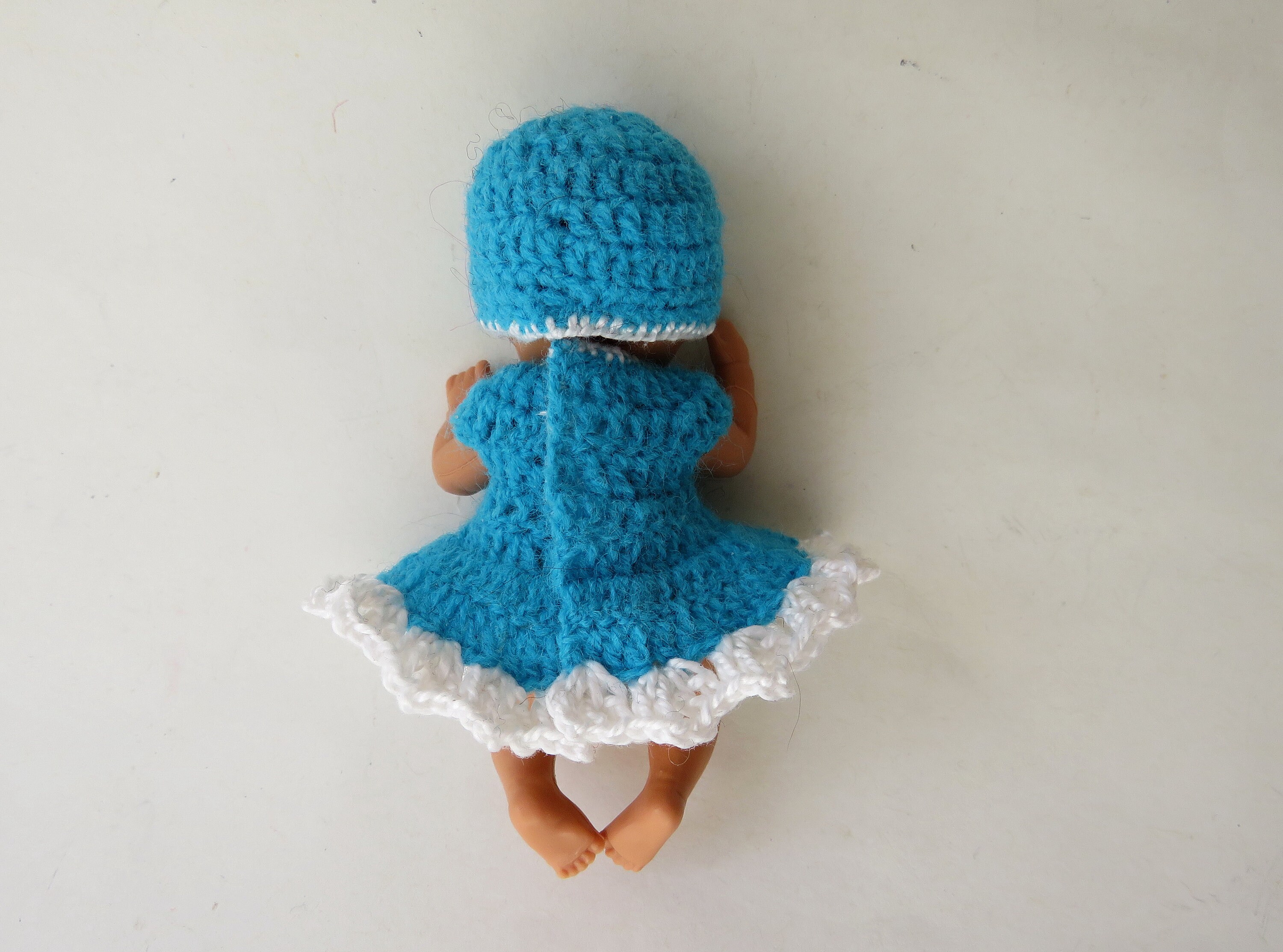 Dress for 3 Baby Mini Doll Outfit Mini Baby Doll Clothes Dress and Hat ...
