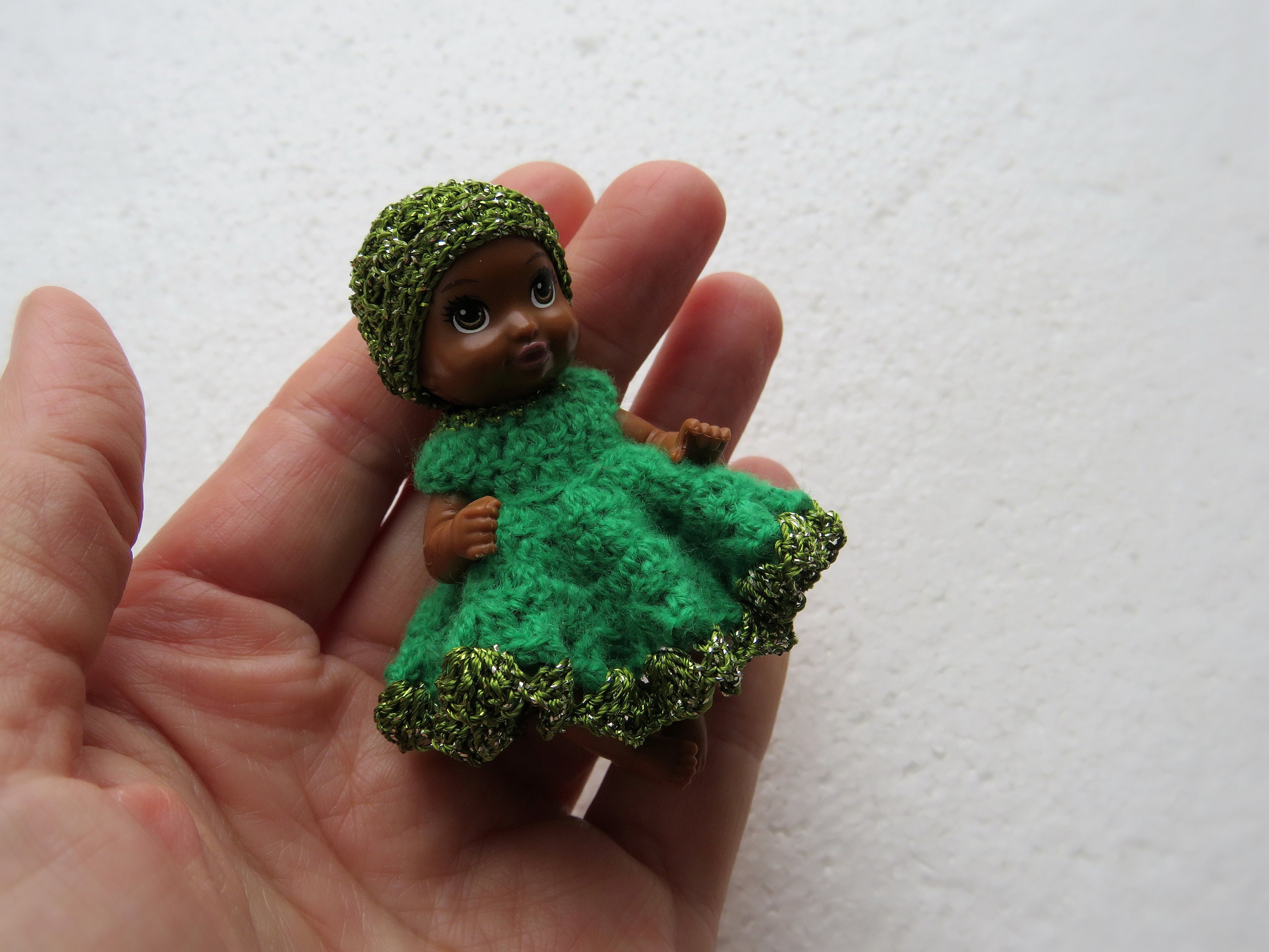 Dress for 3 Baby Mini Doll Outfit Mini Baby Doll Clothes Dress and Hat ...