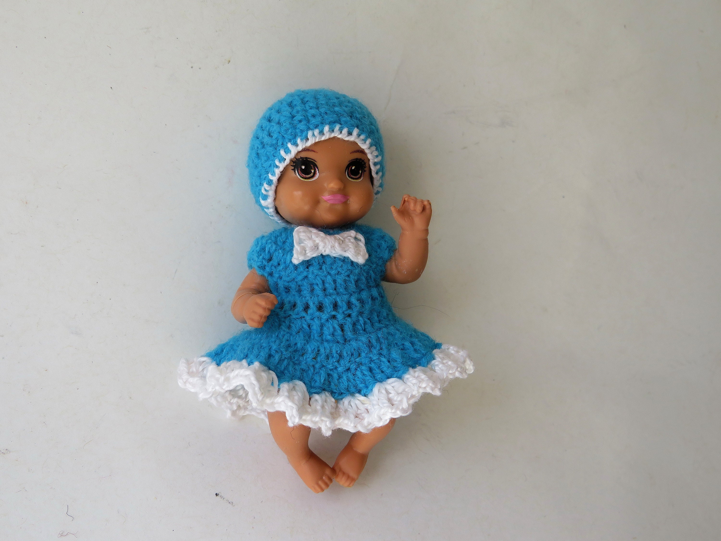 Dress for 3 Baby Mini Doll Outfit Mini Baby Doll Clothes Dress and Hat ...