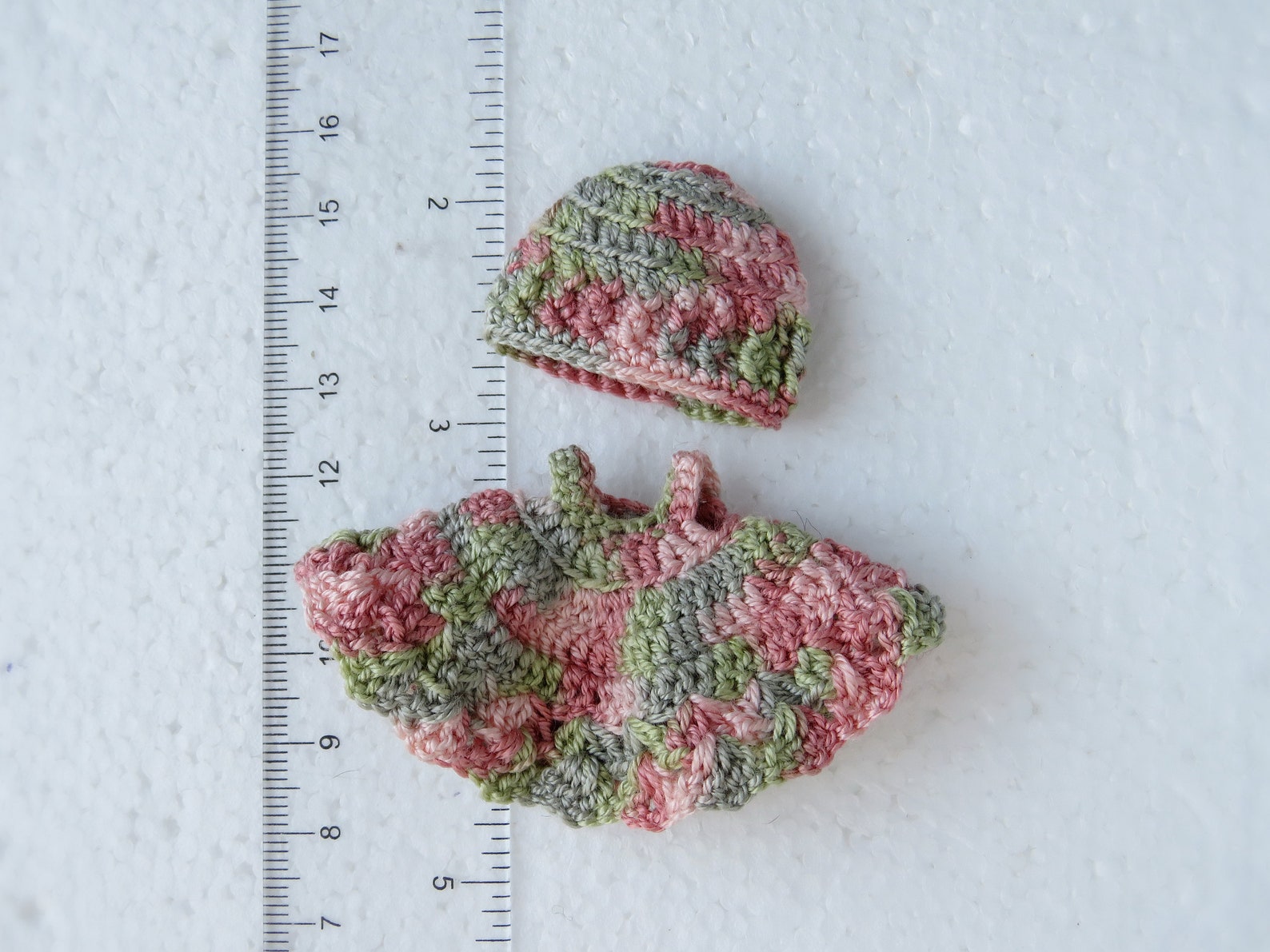 Dress for 3 Baby Mini Doll Outfit Mini Baby Doll Clothes Dress and Hat ...