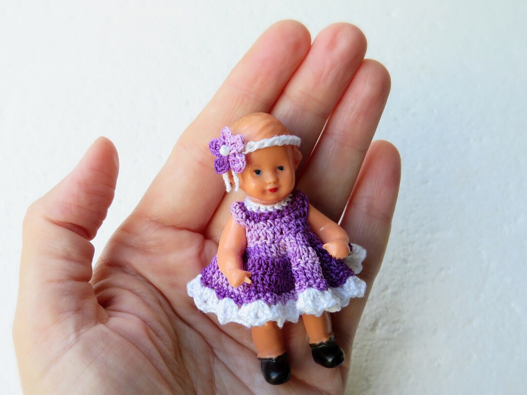 Vintage Edi Doll Clothes Little Doll Outfit Mini Doll Dress Miniature ...